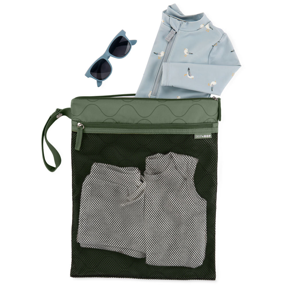 Skip Hop Grab & Go Wet/Dry Bag - Dark Sage – Bloom-Connect NZ